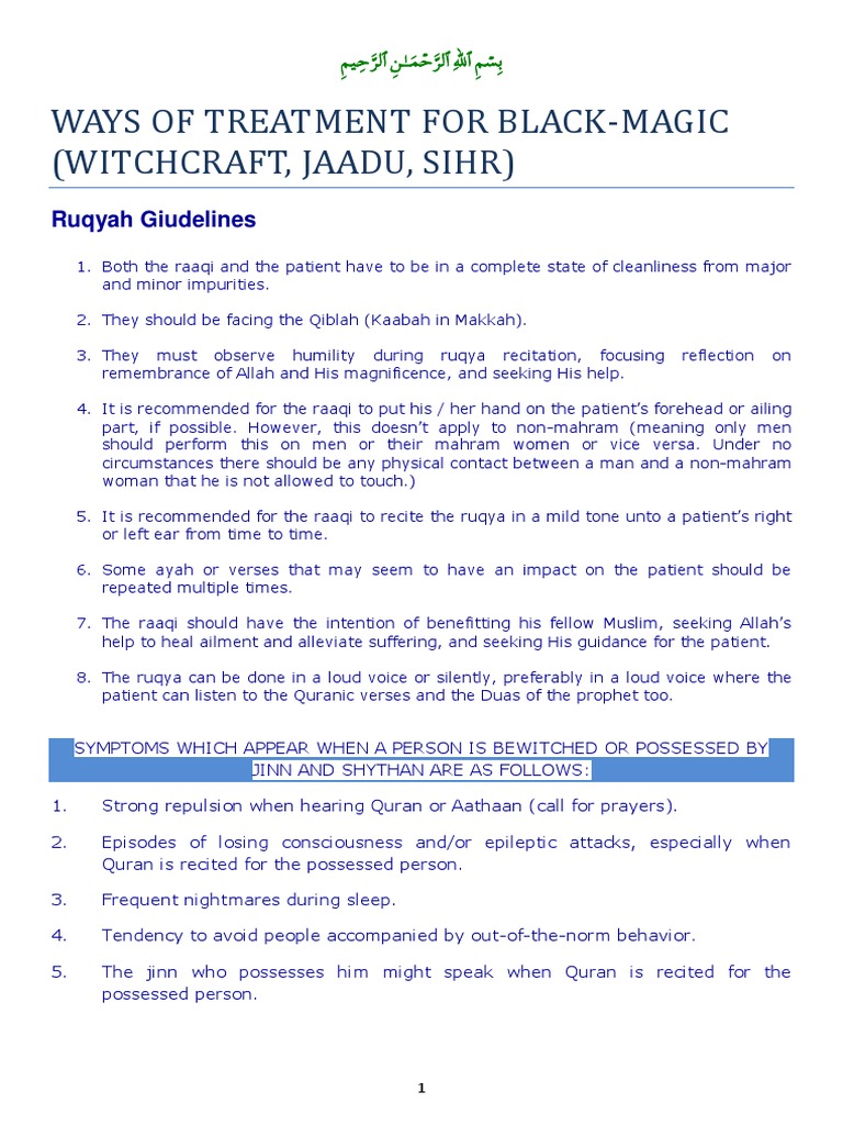 Treatment For Sihr Black-Magic PDF | PDF | Moses In Islam | Muhammad