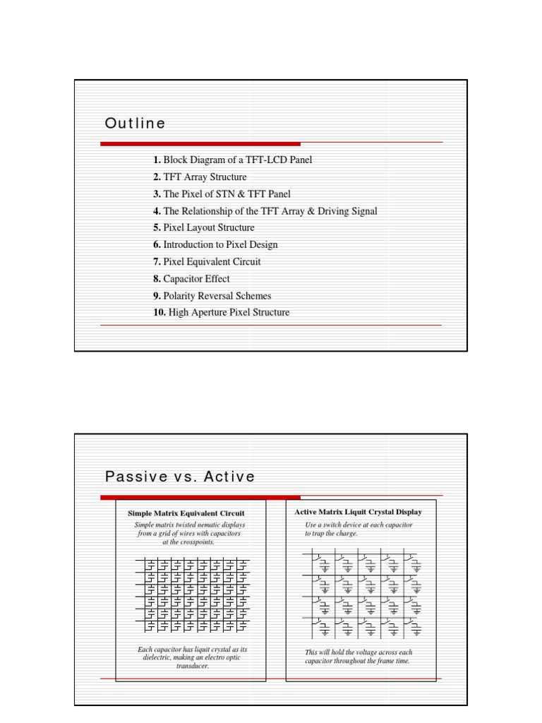 TFT-LCD Pixel Design & Structure | PDF | Thin Film Transistor Liquid ...