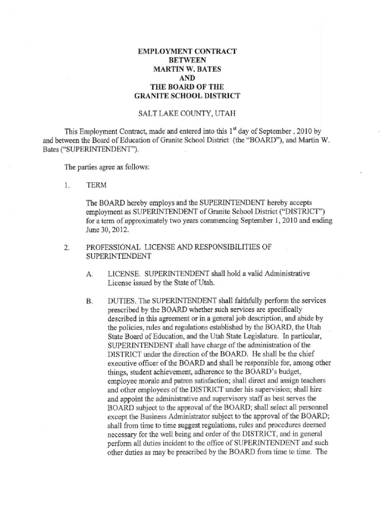 Granite - Martin Bates Contract | PDF