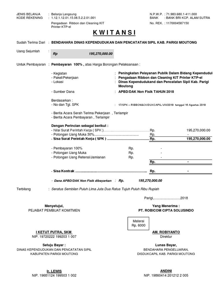 Kwitansi | PDF