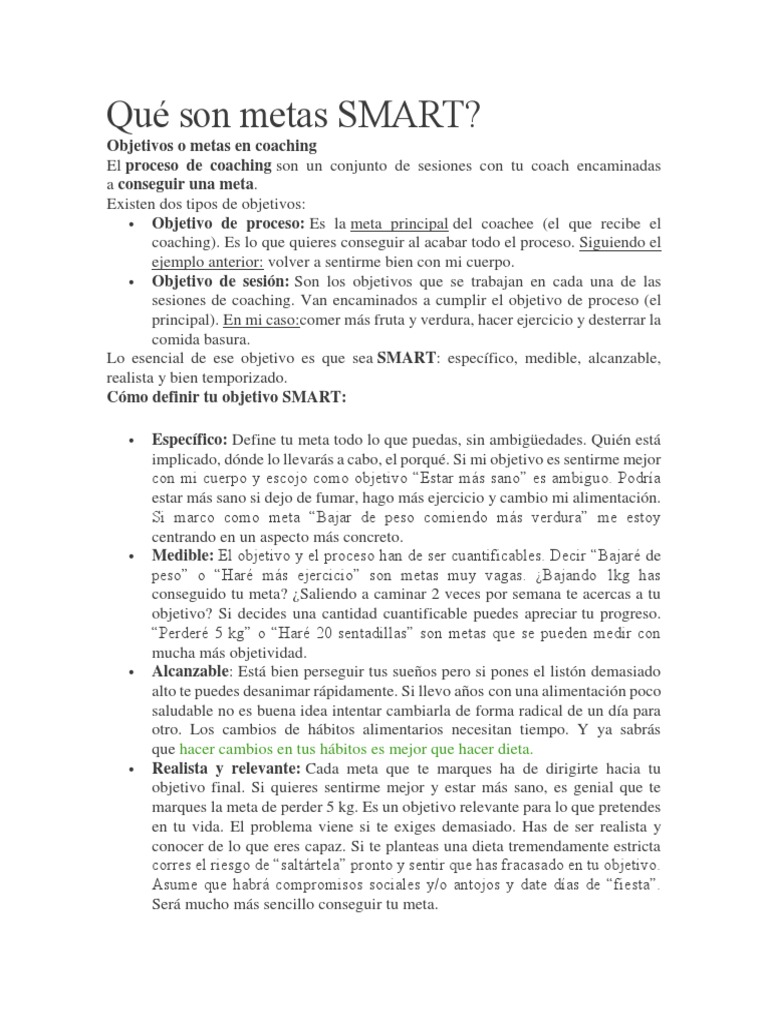 Metas SMART | PDF