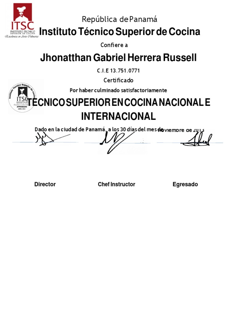 Certificado de Egreso Digital ITSC | PDF