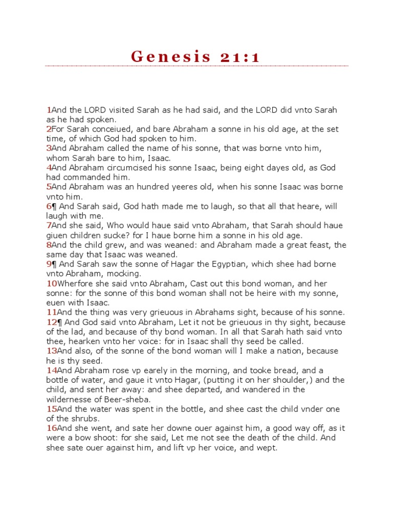 Sarah Gives Birth to Isaac | PDF | Sarah | Abraham