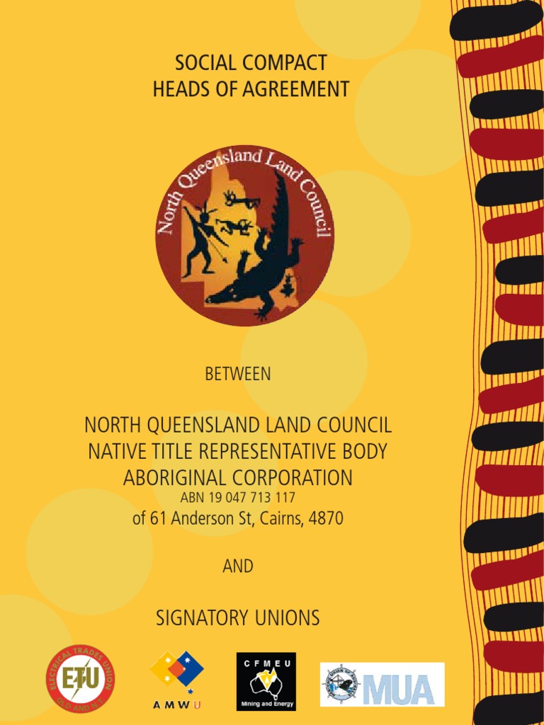 Social Compact Heads of Agreement: Between | PDF | Indigenous ...