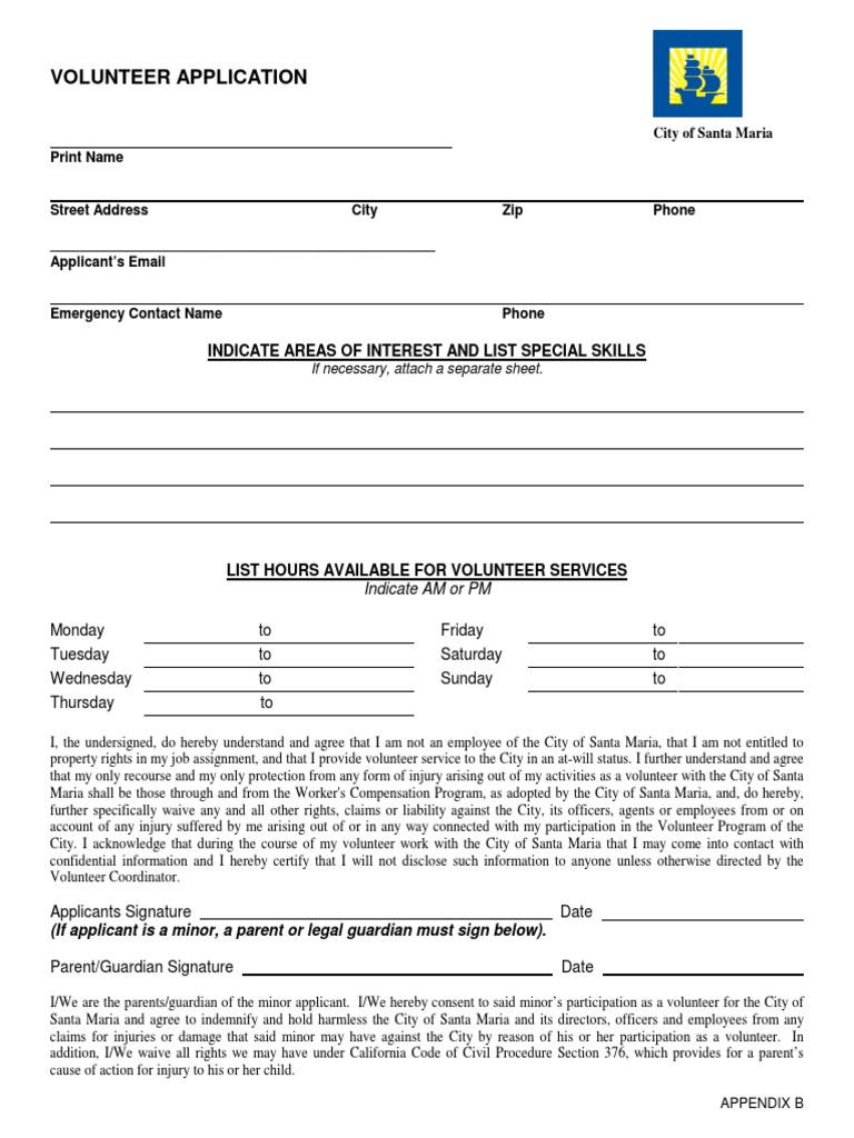 The Patch Volunteer Application | PDF | Legal Guardian | Indemnity