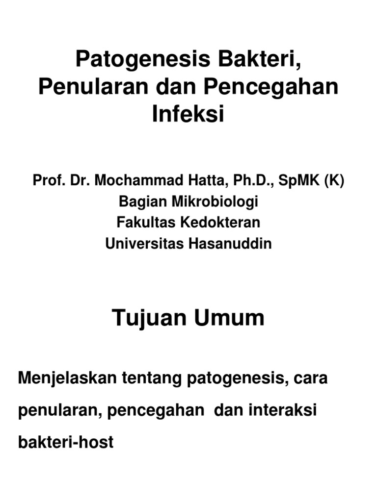 Patogenesis Bakteri, Penularan Dan Pencegahan Infeksi | PDF | Virus ...