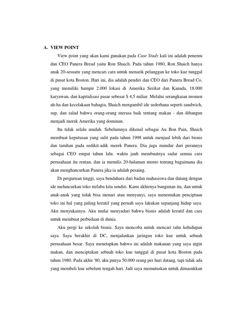 Panera Bread Case Study | PDF