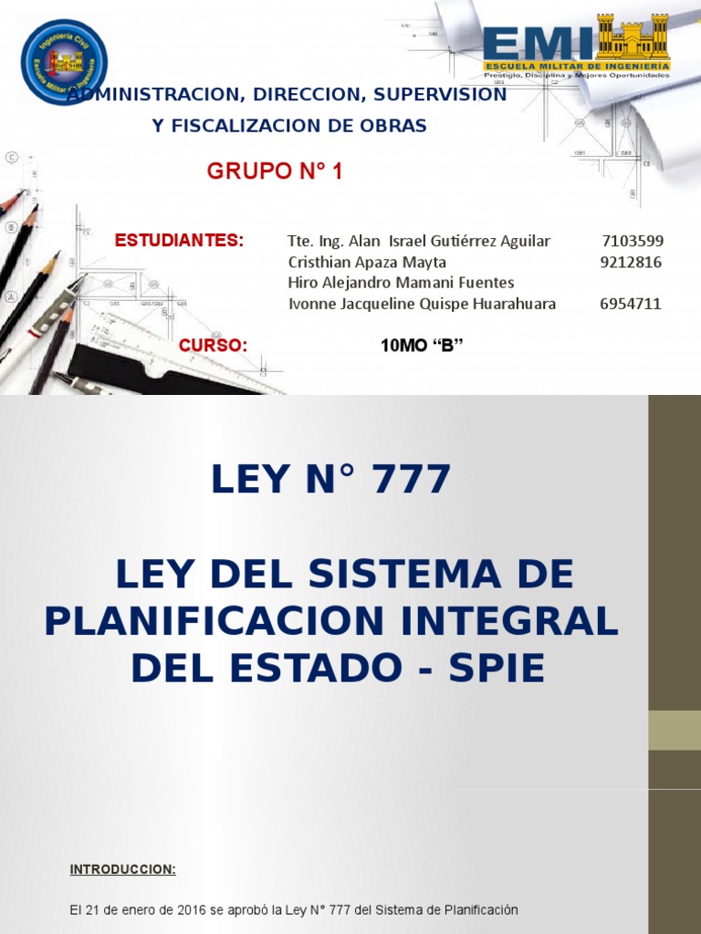Presentacion Ley 777 | PDF | Planificación | Estado (política)