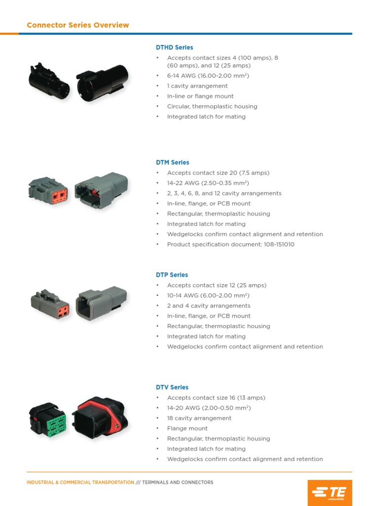 An Overview of the DTHD, DTM, DTP, and DTV Connector Series: Key ...