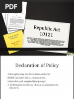 RA 10121: Philippine Disaster Management Act | PDF | Disaster Risk ...