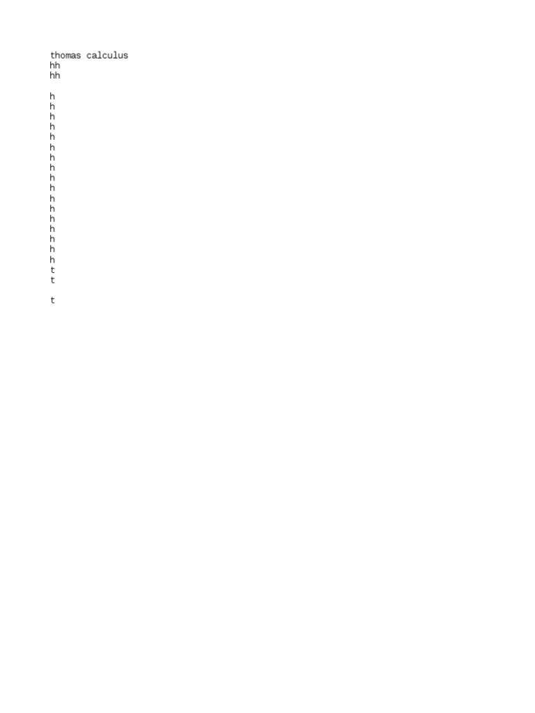 Thomas Calculus | PDF
