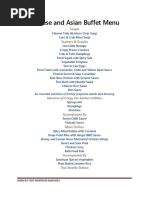Continental Cuisine Menu Overview | PDF | Salad | Burrito
