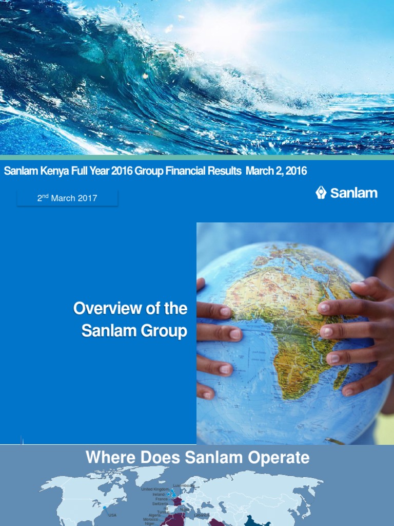 Sanlam Kenya Full Year 2016 Group Financial Results March 2, 2016 | PDF ...