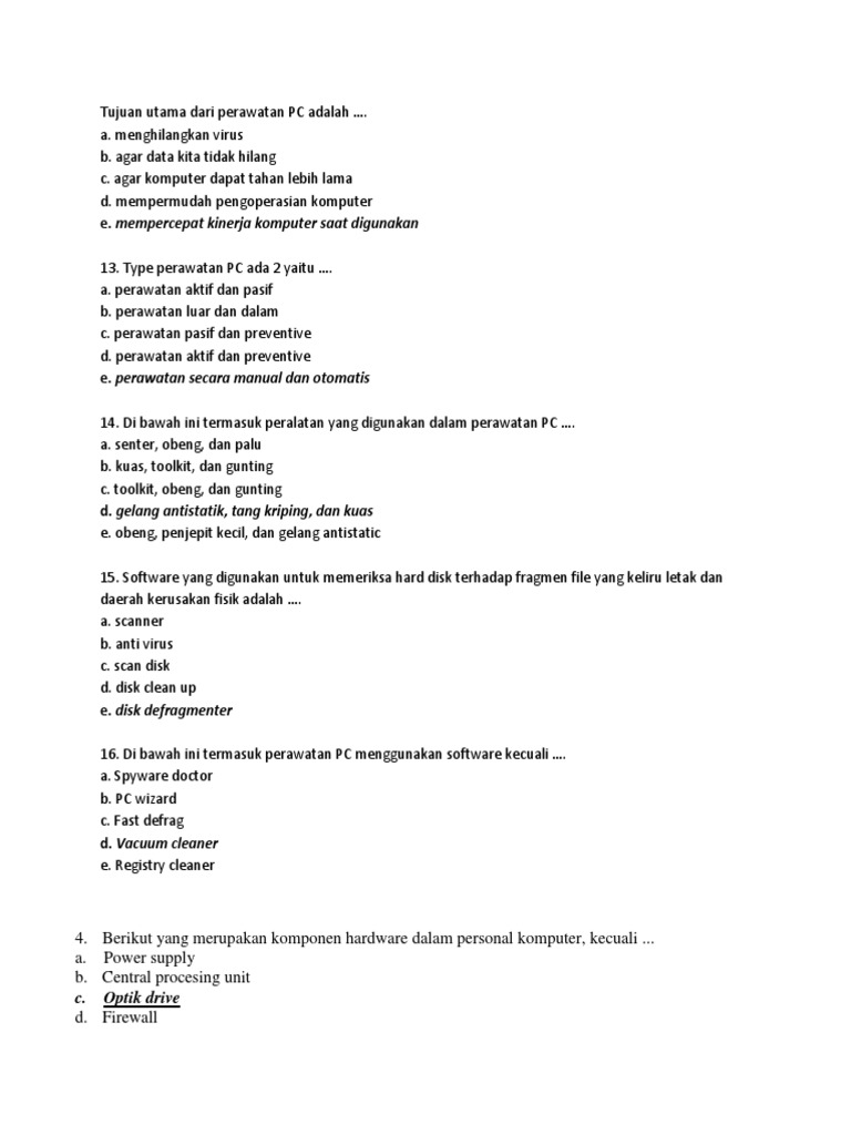 Perawatan PC | PDF