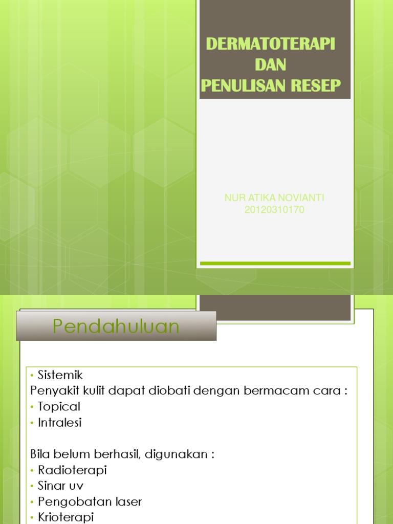 Dermatoterapi Dan Penulisan Resep | PDF