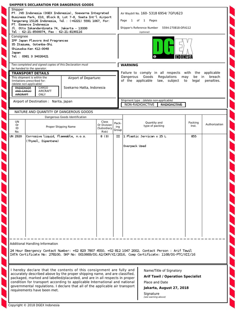 DHL | PDF | Dangerous Goods | Transport