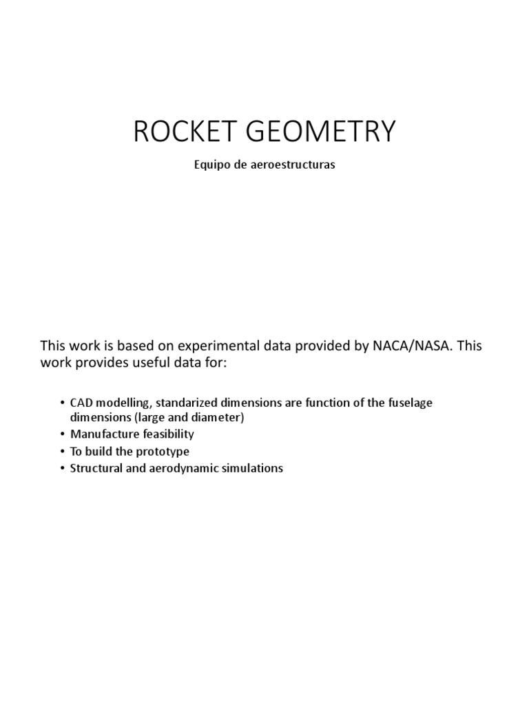 Aerodynamic Rocket Geometry | PDF | Fuselage | Aircraft