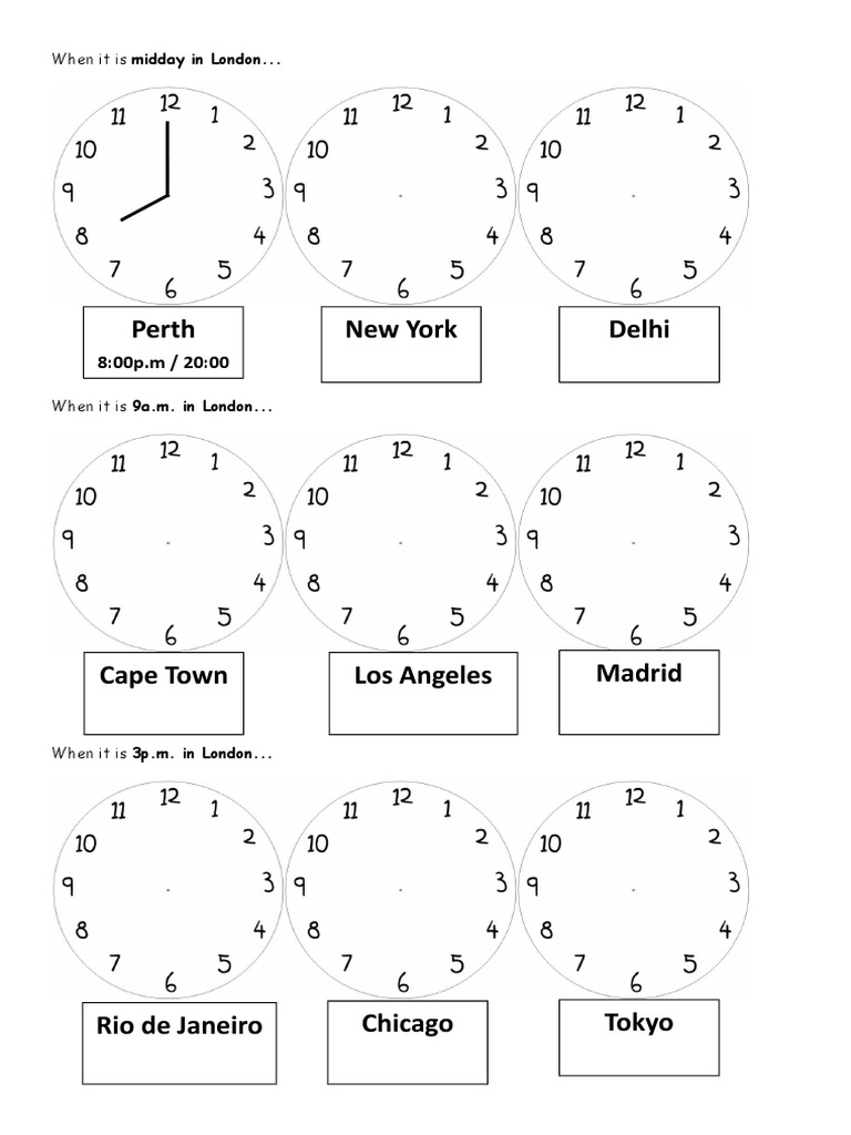 Time Zones | PDF