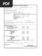 Central Line Insertion Checklist Guide | PDF