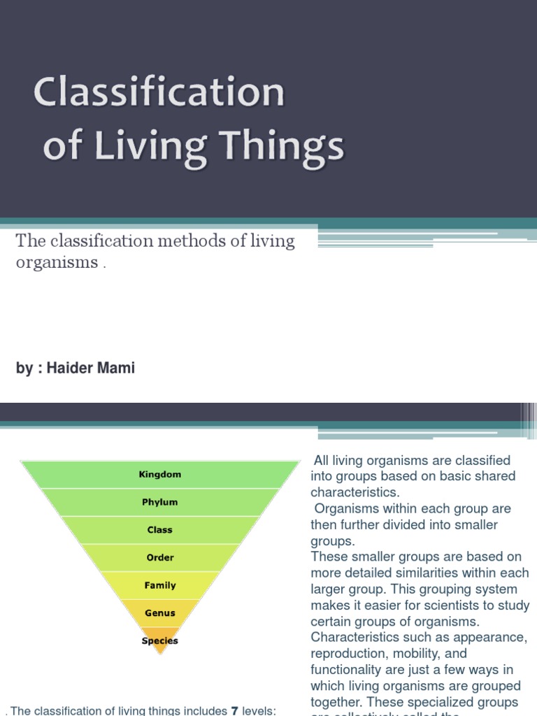 Classification of Living Things | PDF | Organisms | Taxonomy (Biology)