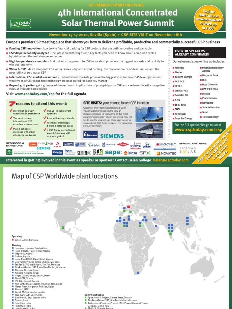 CSP World Map | PDF | Solar Power | Sustainable Energy