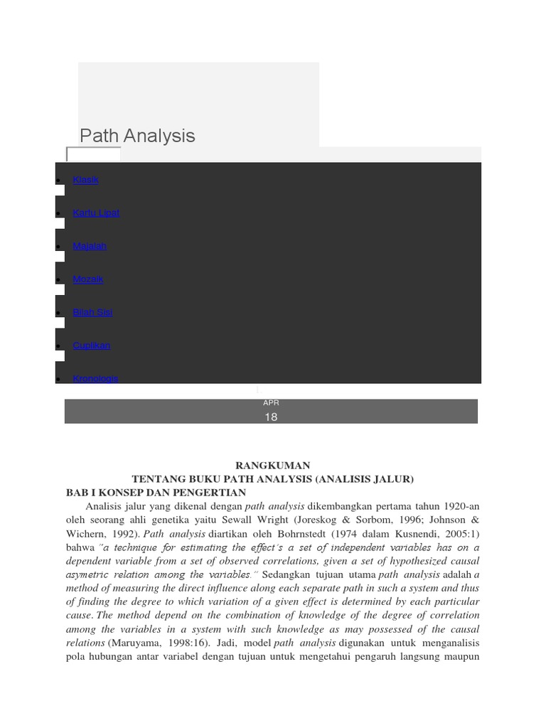Analisis Jalur Secara Parsial Dan Simultan | PDF