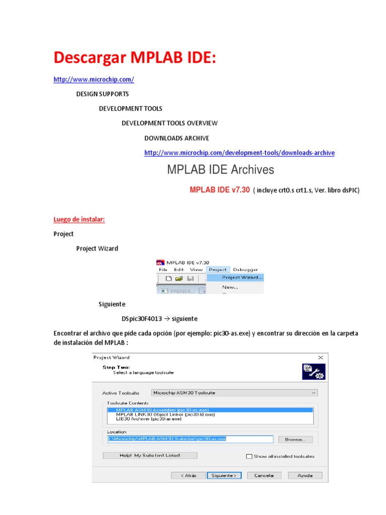 1 Descargar y Compilar Con Mplab IDE 7.3 ASM30 Incluido Con La ...