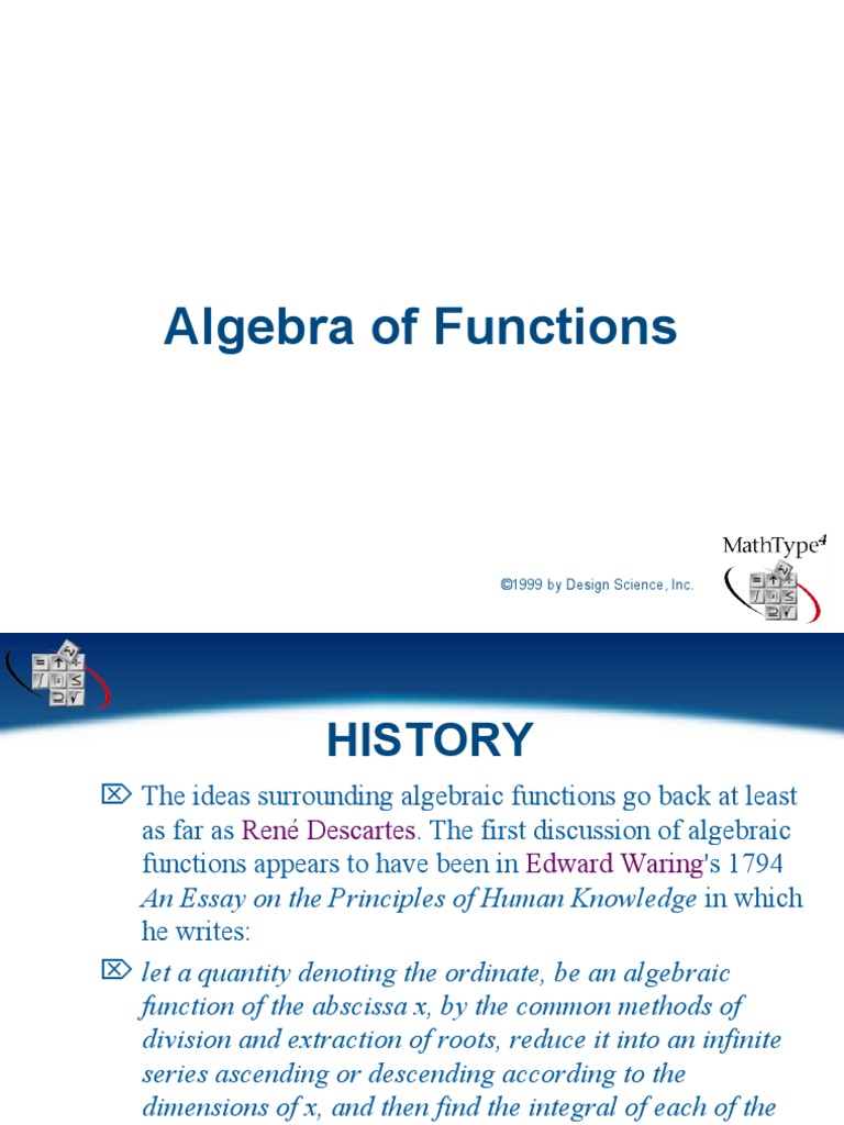 Algebra of Functions | PDF | Function (Mathematics) | Analysis