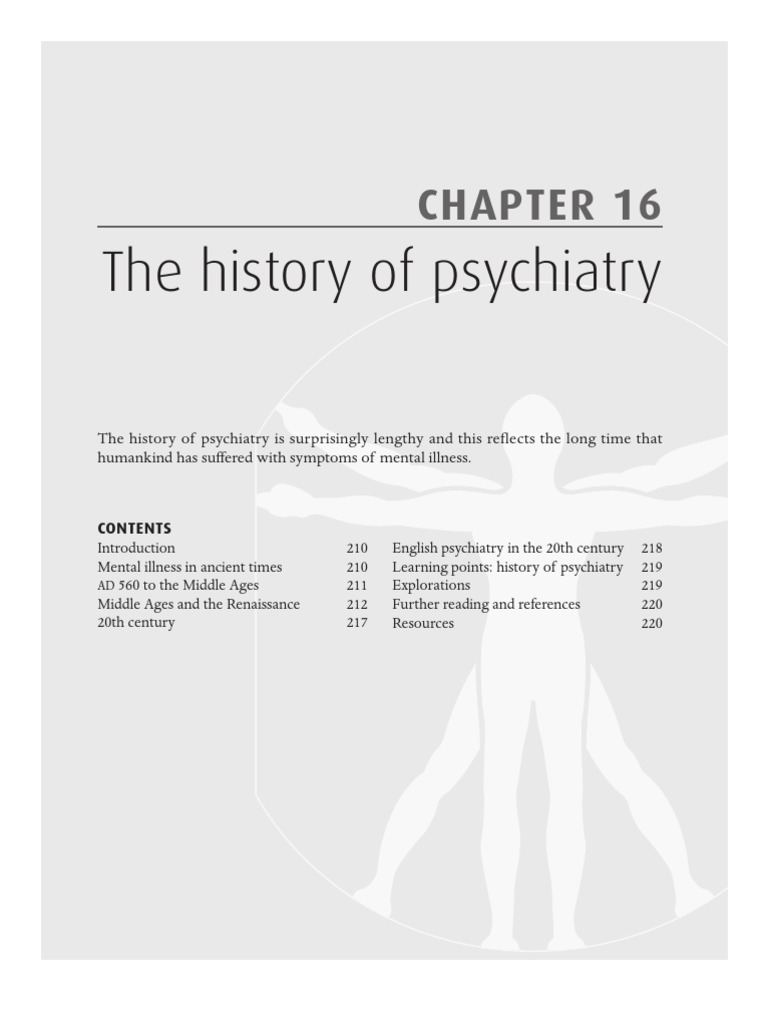 The History of Psychiatry | PDF | Psychiatry | Mental Disorder