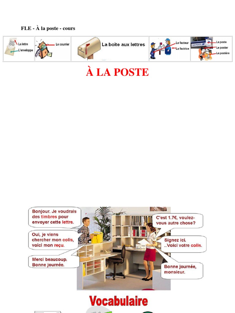 FLE - A La Poste | PDF