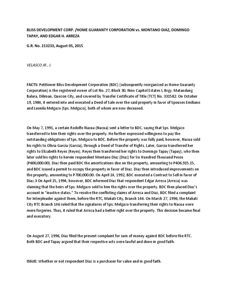 Bliss Development | PDF | Law And Economics | Business Law