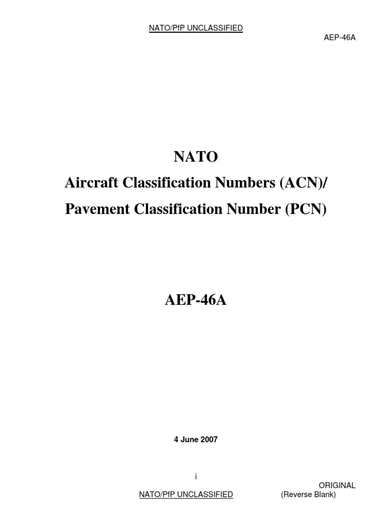 Aep-46 (A) Acn - PCN PDF | PDF | Monoplane | Aerospace Engineering
