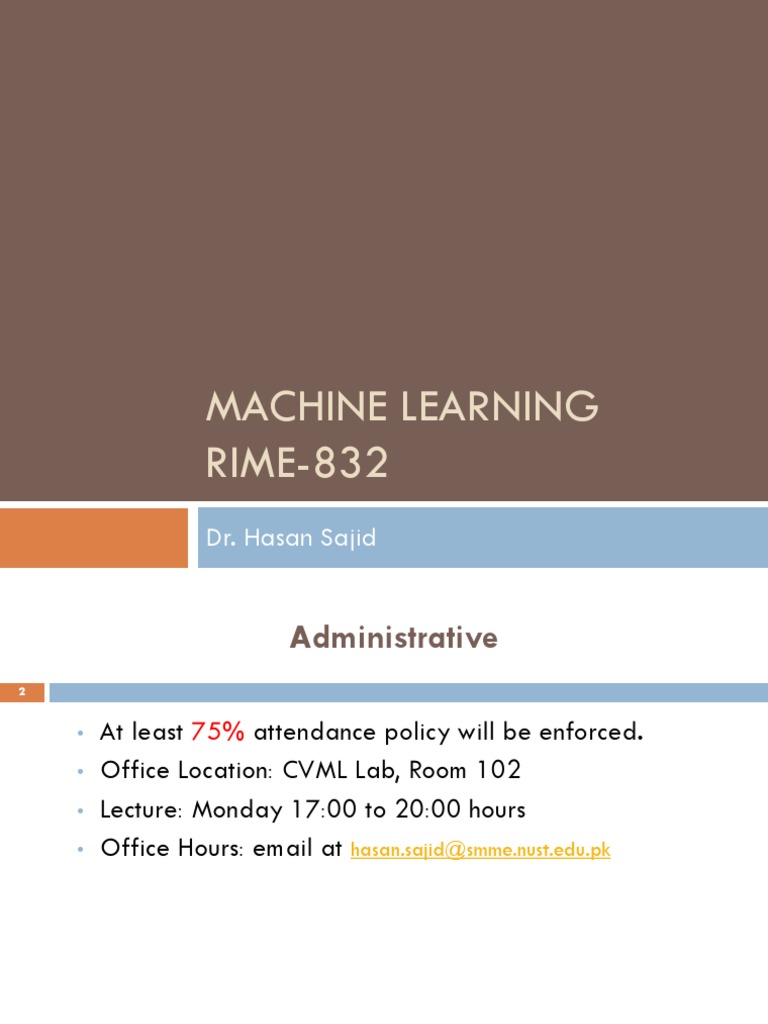 Machine Learning Course Overview | PDF