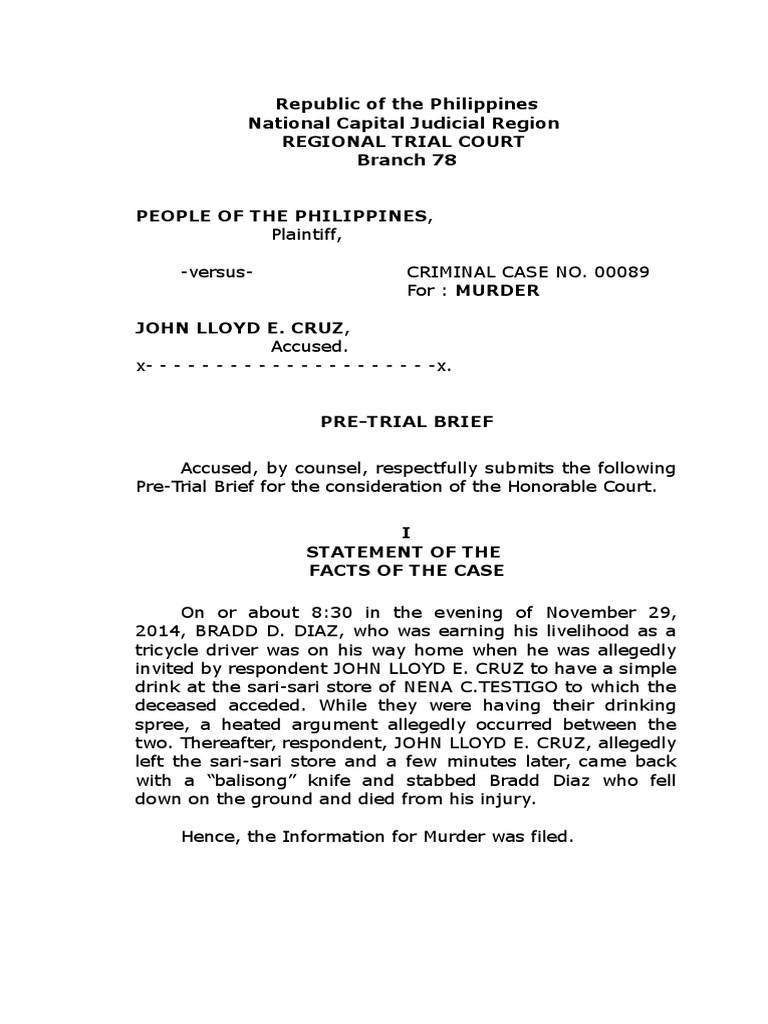 Republic of the Philippines National Capital Judicial Region Regional ...