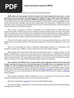 Unexpired Risk Reserve in Non-Life Insurance | PDF | Insurance | Actuary