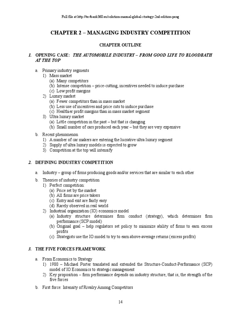 Solution Manual Global Strategy 2nd Edition Peng | PDF | Strategic ...