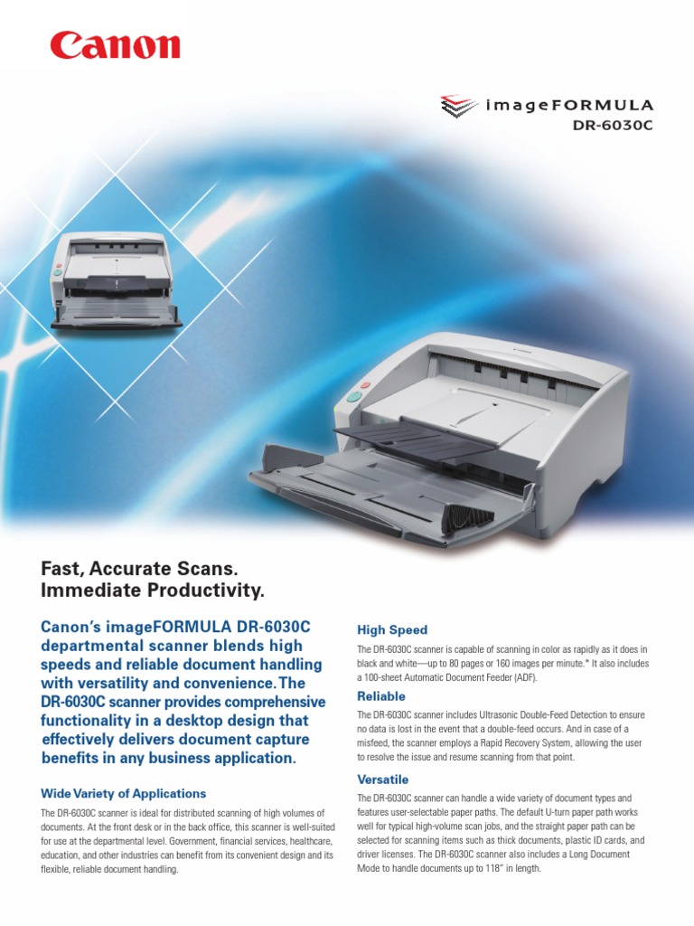 DR 6030C Brochure Highres | PDF | Image Scanner | Computing