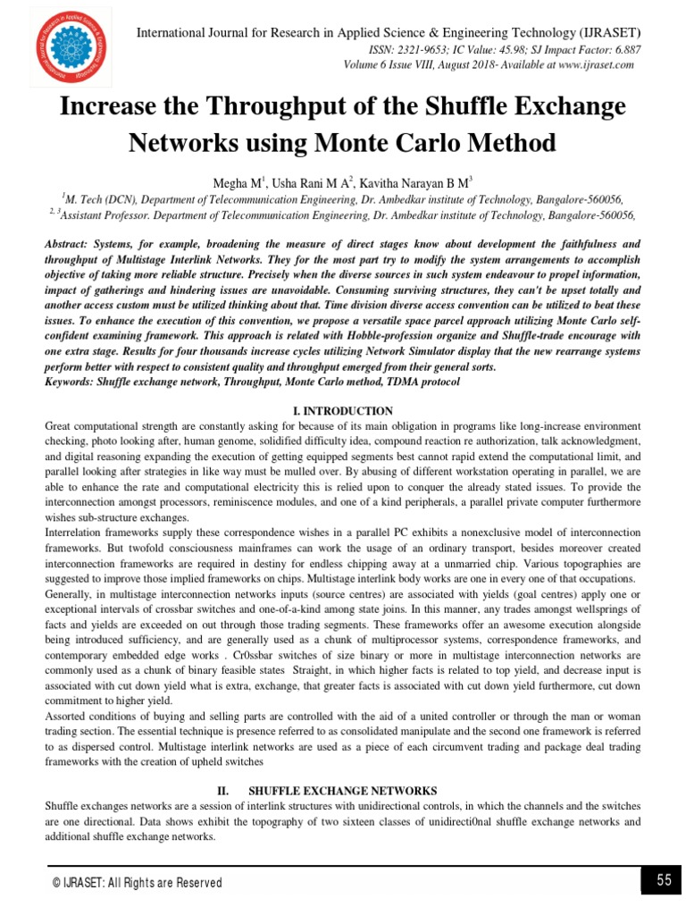 Increase The Throughput of The Shuffle Exchange Networks Using Monte Carlo Method | PDF ...