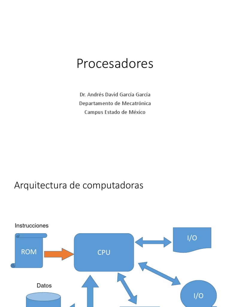 Arquitectura Computacional | Unidad Central de procesamiento ...