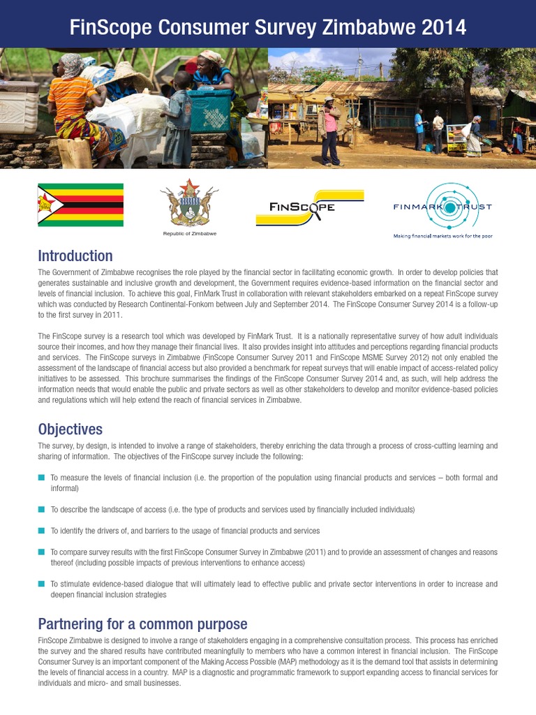 Finscope Survey Zimbabwe - Consumer2014 PDF | PDF | Financial Inclusion ...