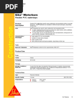 Sika Waterbar® FB-125 Overview | PDF | Concrete | Industrial Processes
