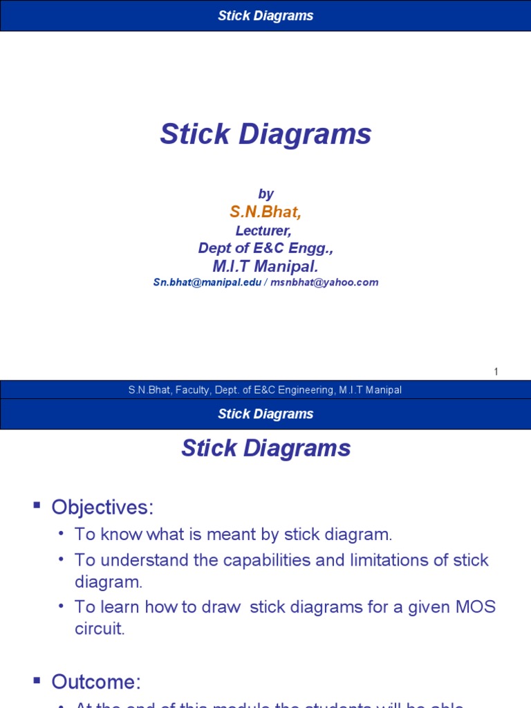 Stick Diagrams by S.N.bhat, Lecturer, Dept of EC Engg., M.I.T ... | PDF ...