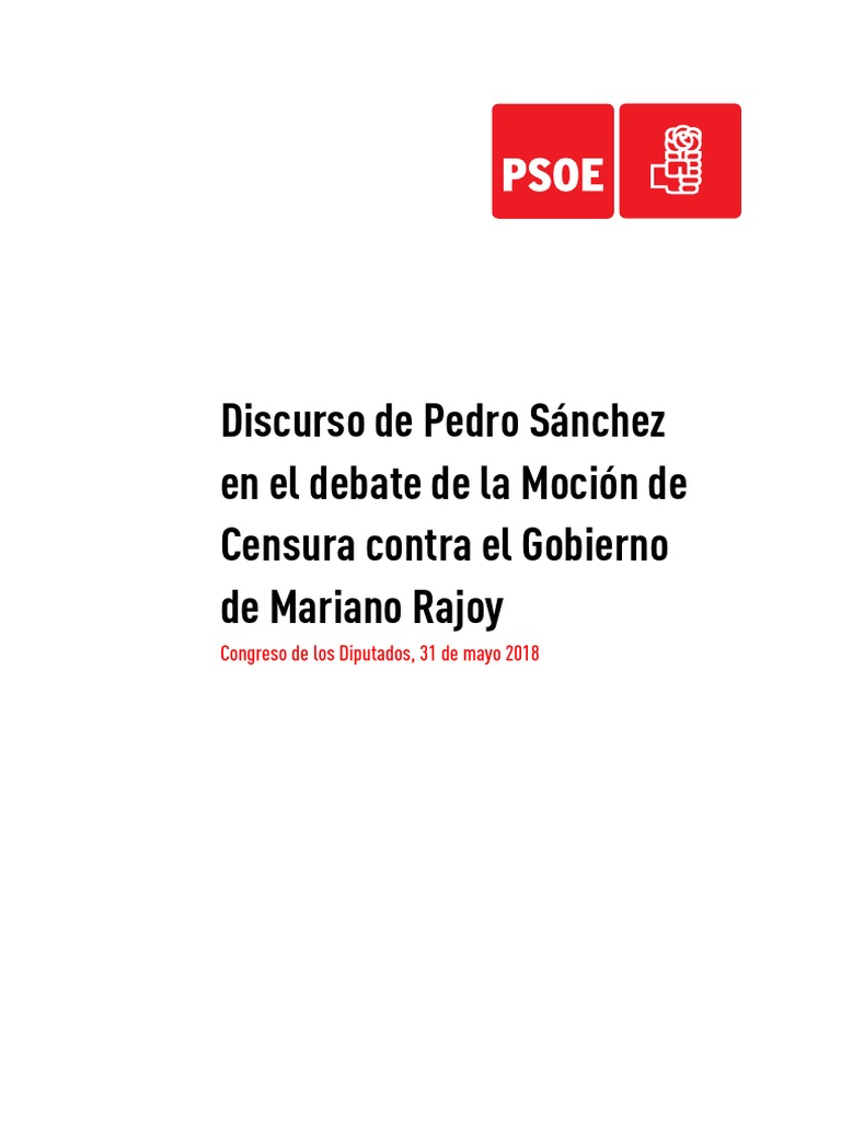 DISCURSO de Pedro Sanchez PDF | PDF | Democracia | Ideologías políticas