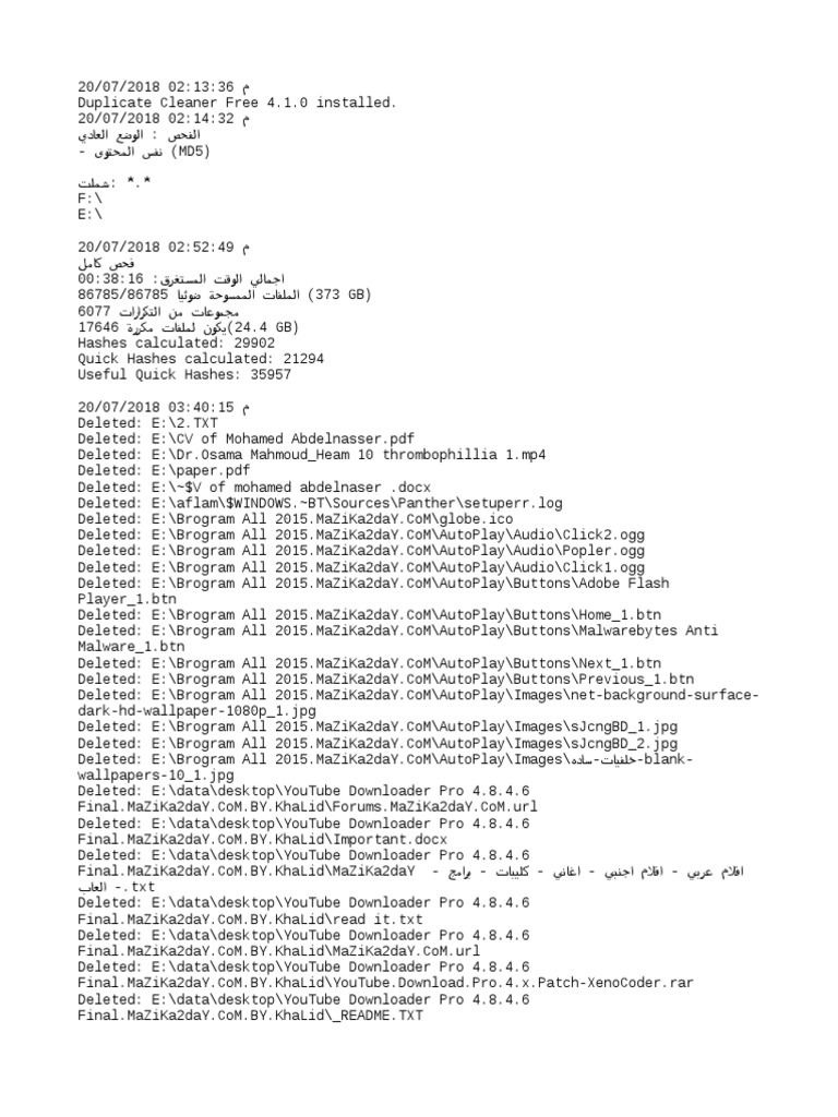 Duplicate Cleaner Log Pdf Adobe Flash Computer File Formats 