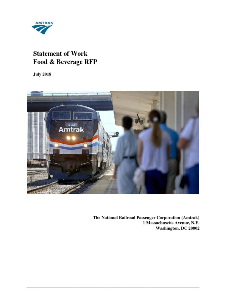 Amtrak Dining RFP | PDF | Amtrak | Foods