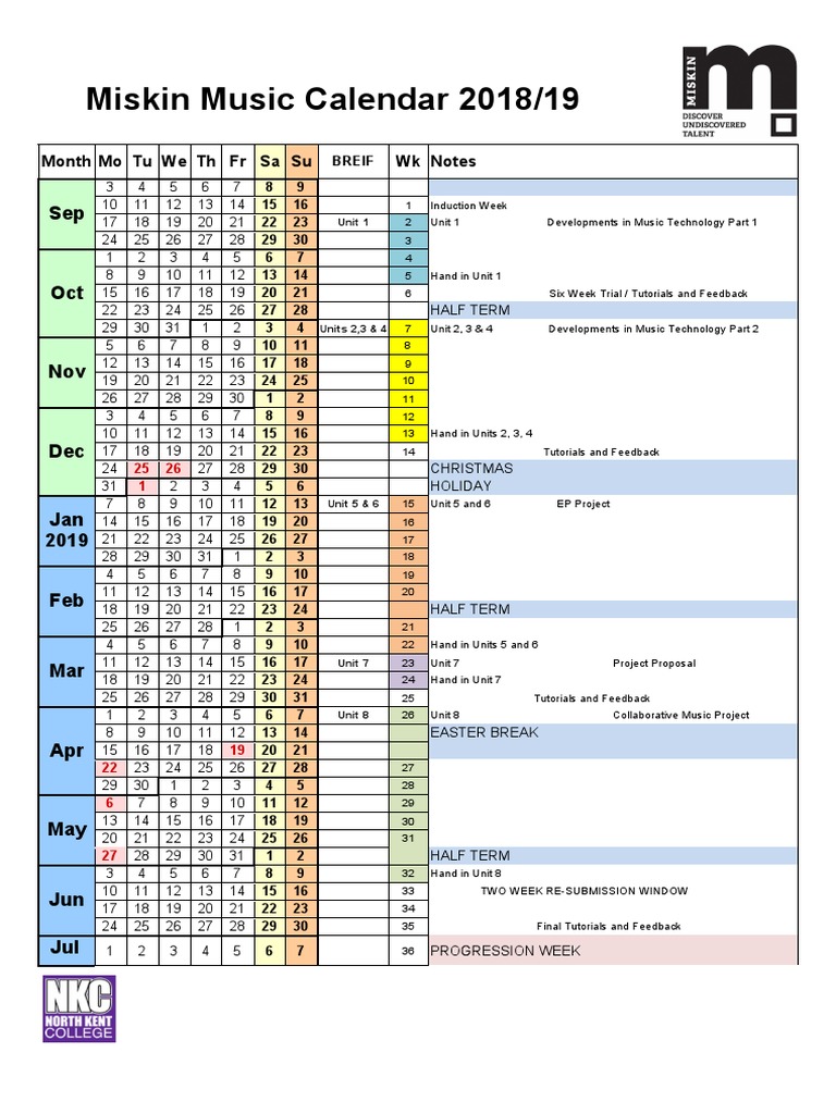 Miskin Music Calendar 2018/19 | PDF