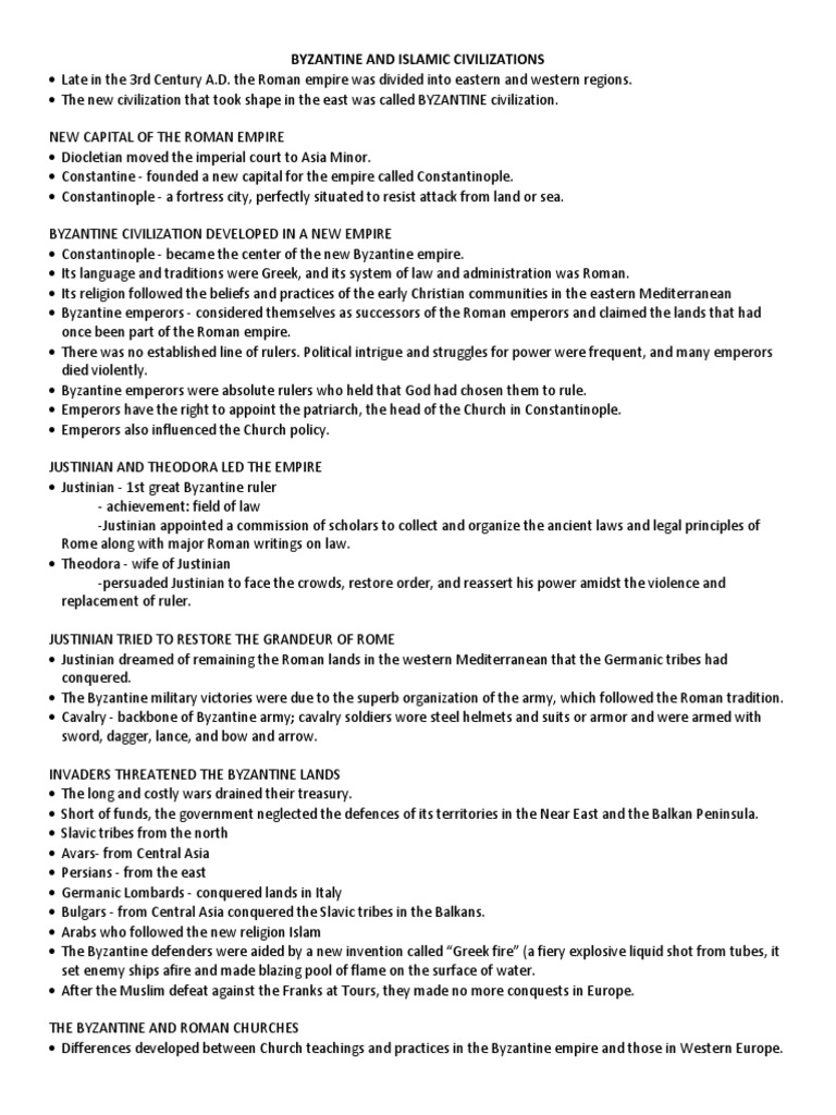 Byzantine Empire and Islamic Influence | PDF | Byzantine Empire | Muhammad