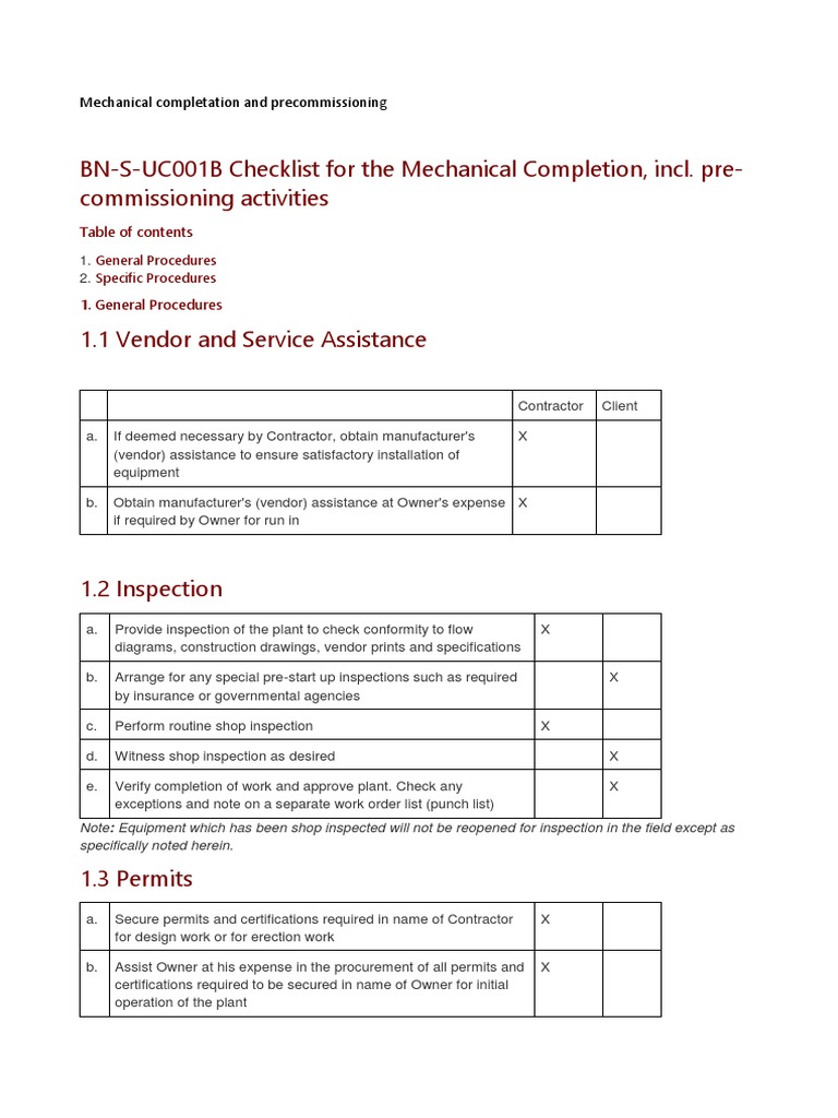 Mechanical Completion & Pre-Commissioning Guide | PDF | Transformer | Hvac