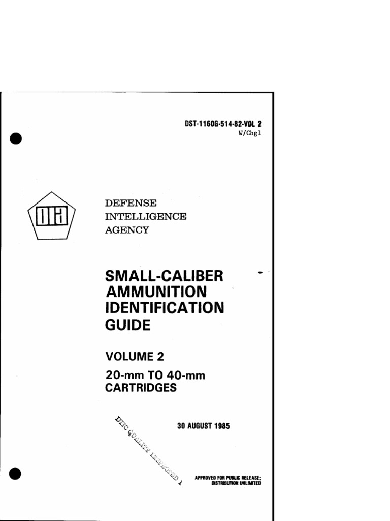 Small Arms Ammunition Identification Guide Volume 2 | PDF