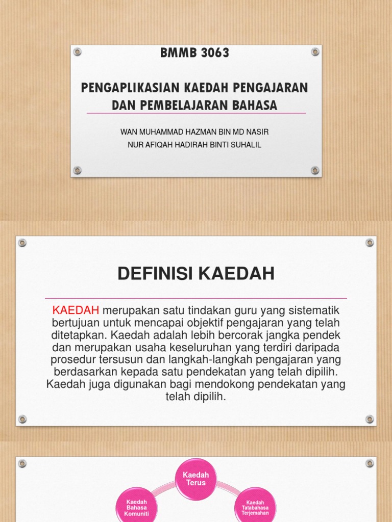 BMMB 3063 - Kaedah Pengajaran Bahasa | PDF